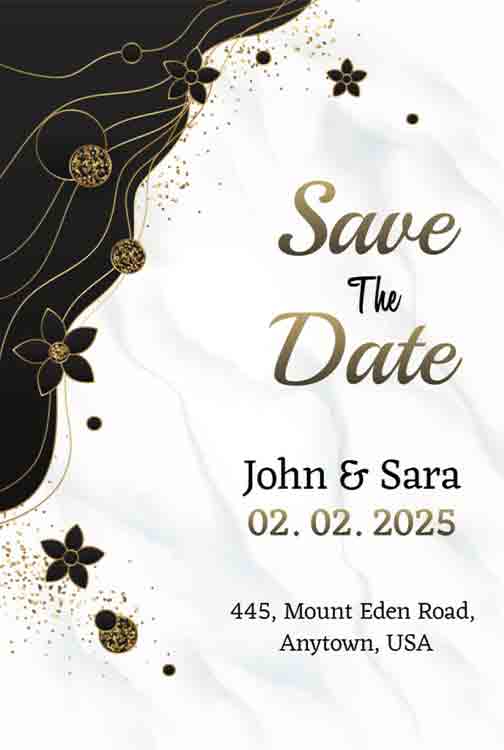 Save The Date Wedding Invitation Templates - Free | Editable