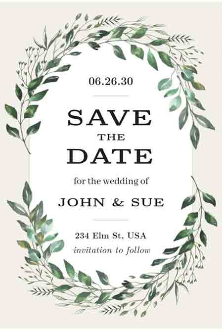 Save The Date Wedding Invitation Templates - Free | Editable