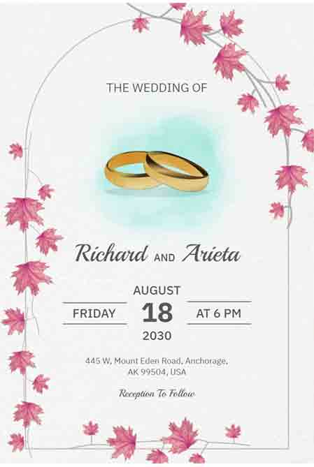 Save The Date Wedding Invitation Templates - Free | Editable
