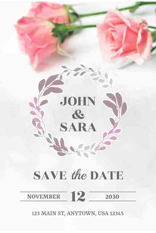 Save The Date Wedding Invitation Templates - Free | Editable