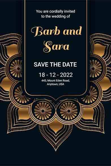 Save The Date Wedding Invitation Templates - Free | Editable