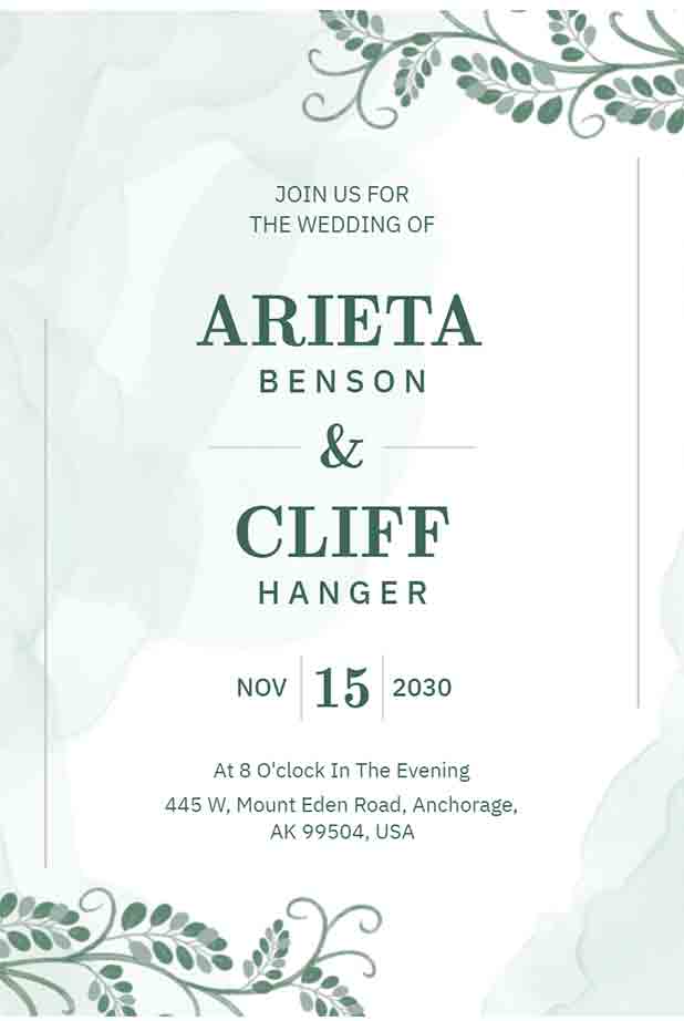 Wedding Invitation Templates - Free | Edit | Download