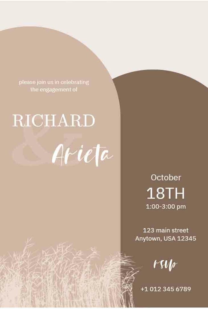 Engagement Invitation Templates - Free | Editable | Printable