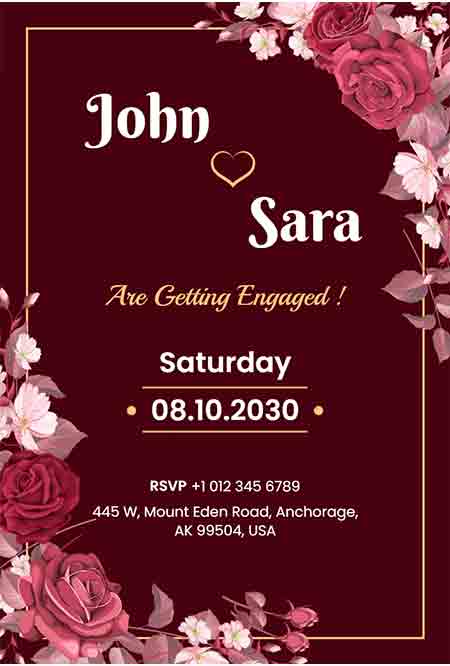 Engagement Invitation Templates - Free | Editable | Printable