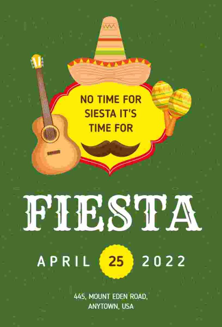 Fiesta Invitation Templates – Free | Editable | Download