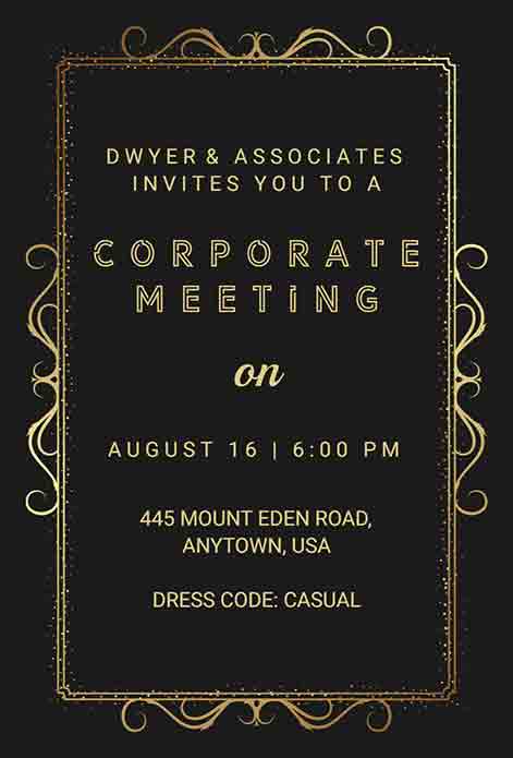 Corporate Invitations Templates 20+ Free And Customizable Invitation