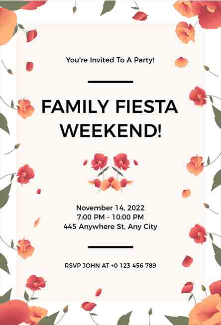 Fiesta Invitation Templates – Free | Editable | Download