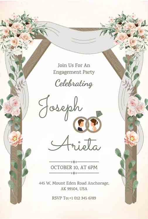 Engagement Invitation Templates - Free | Editable | Printable