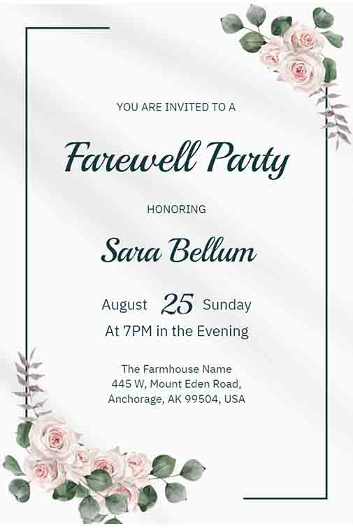 Farewell Party Invitation Templates - Free | Editable