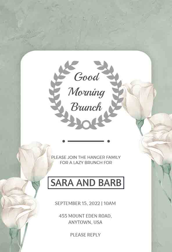 Brunch Invitation Templates - Free | Customizable | Download