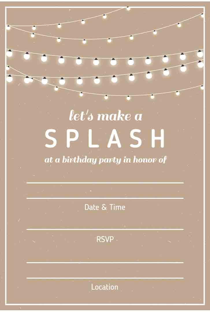 Blank Invitation Templates - Free | Editable | Printable