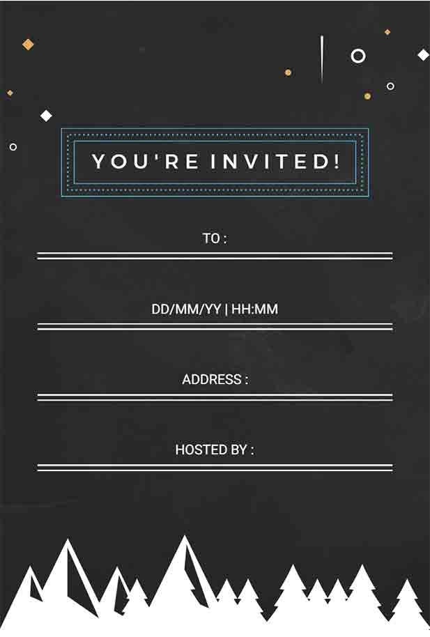 Blank Invitation Templates - Free | Editable | Printable