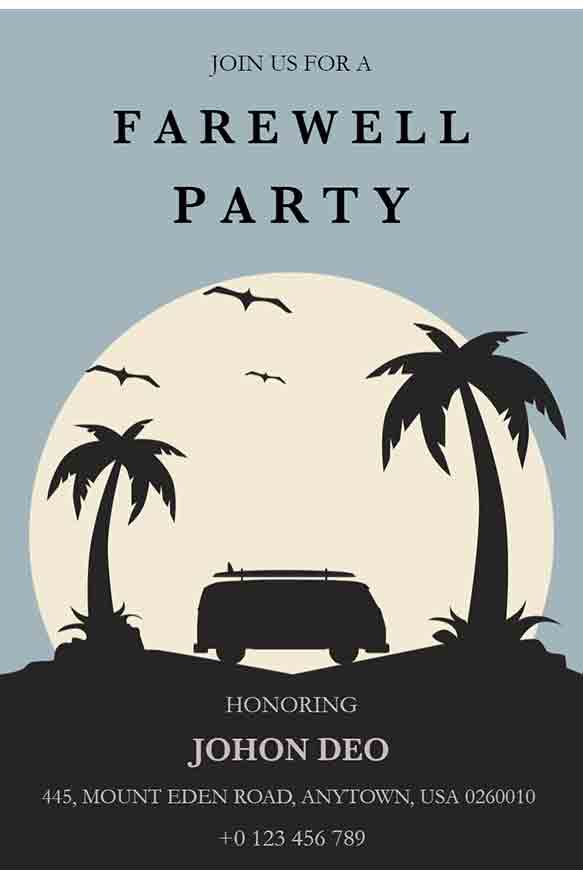 Farewell Party Invitation Templates - Free | Editable