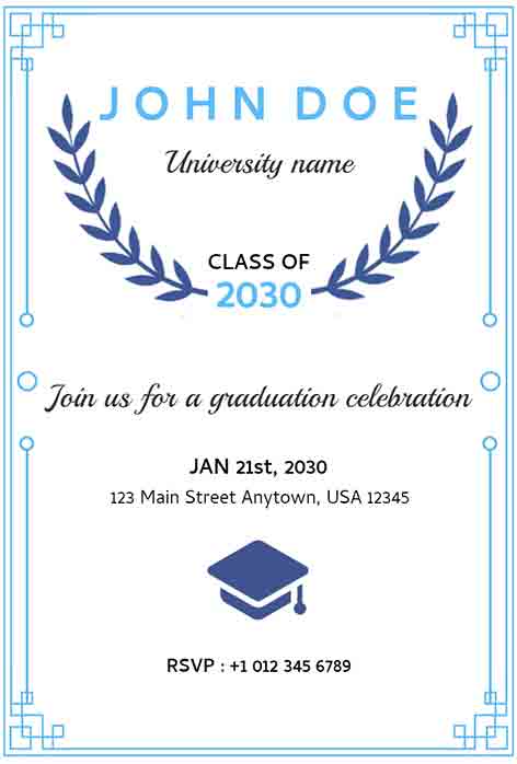 Graduation Party Invitation Templates - Free | Downloadable