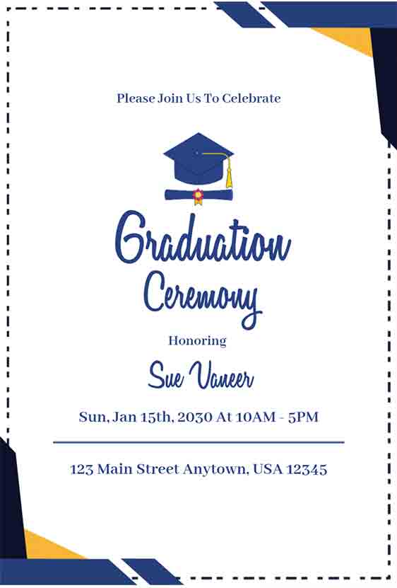 Graduation Party Invitation Templates - Free | Downloadable