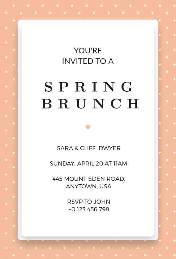 Brunch Invitation Templates - Free | Customizable | Download