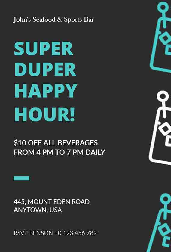 Happy Hour Invitation Templates – Free | Edit | Download