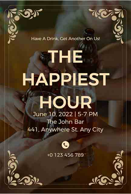 Happy Hour Invitation Templates – Free | Edit | Download
