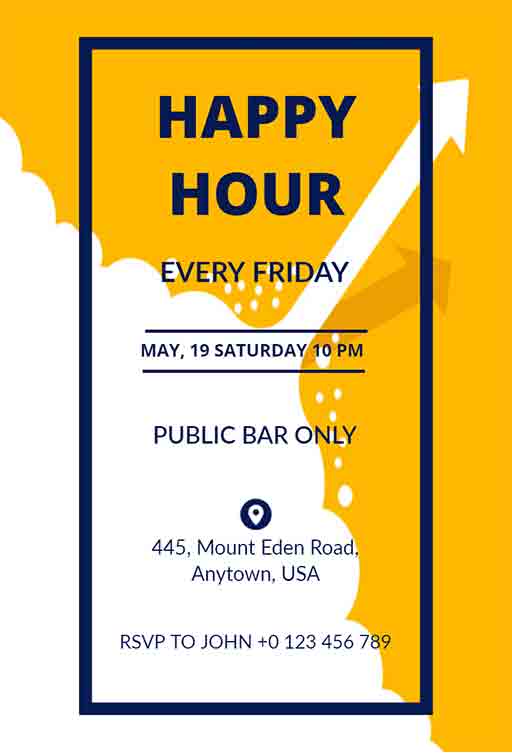 Corporate Happy Hour Invitation Templates