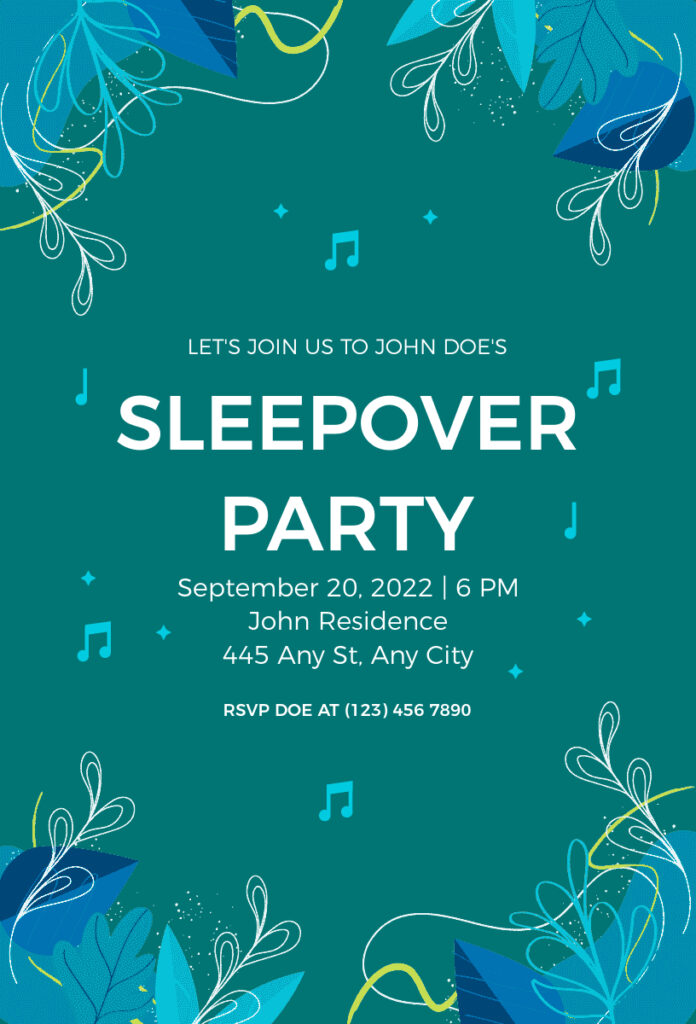 Sleepover Invitation Templates Design Idea & Tips