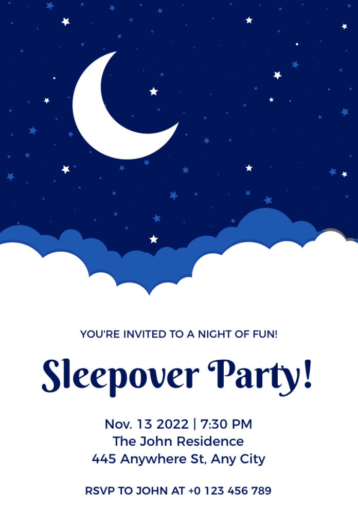 Sleepover Invitation Templates Design Idea & Tips