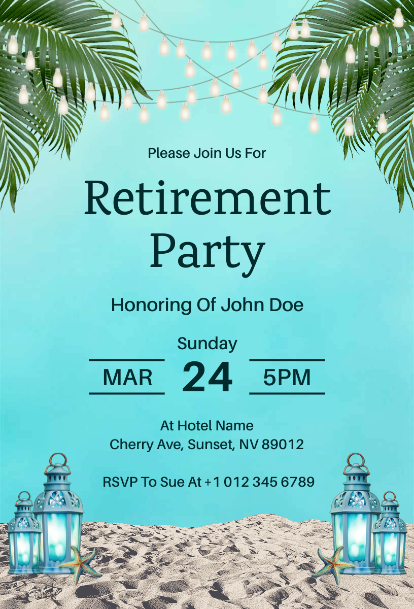Retirement Invitation Templates Design | Ideas & Tips | PrinTable