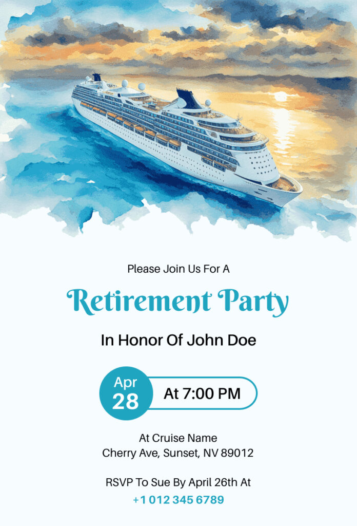 Retirement Invitation Templates Design | Ideas & Tips | PrinTable