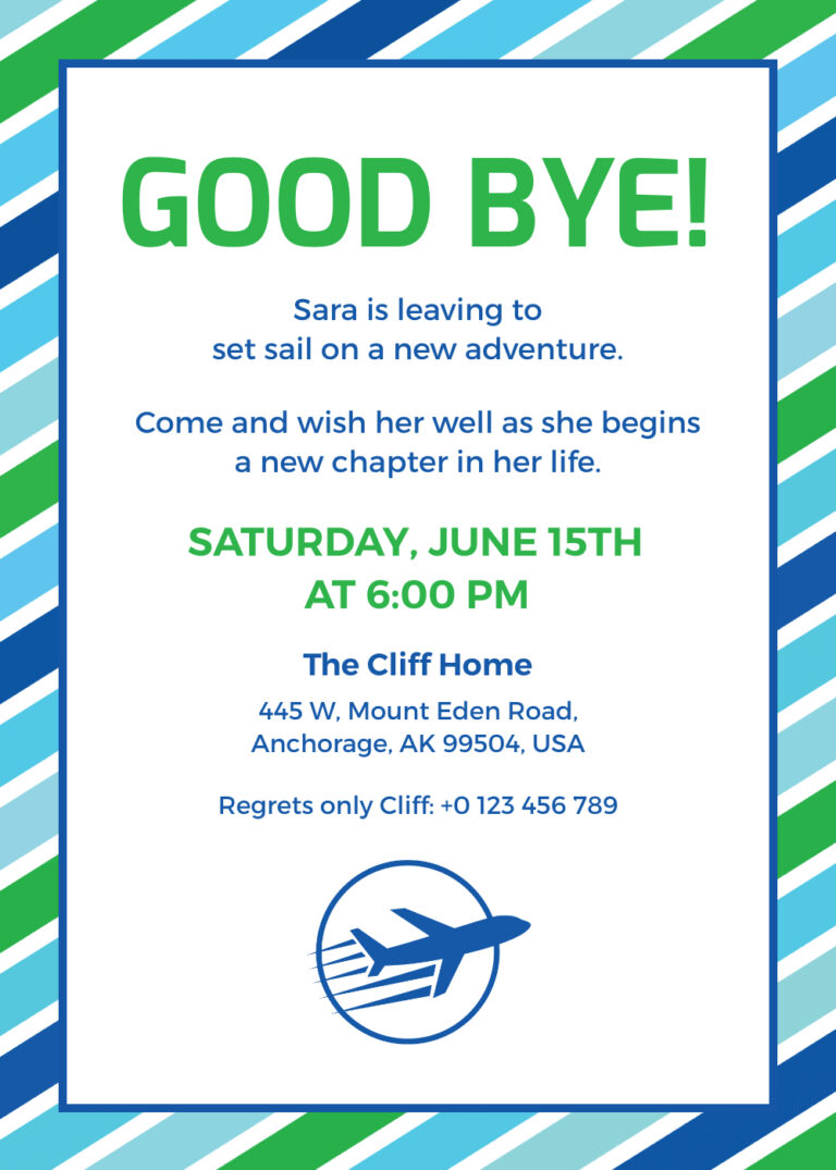 Good Bye Party Invitation Templates Design | Ideas & Tips