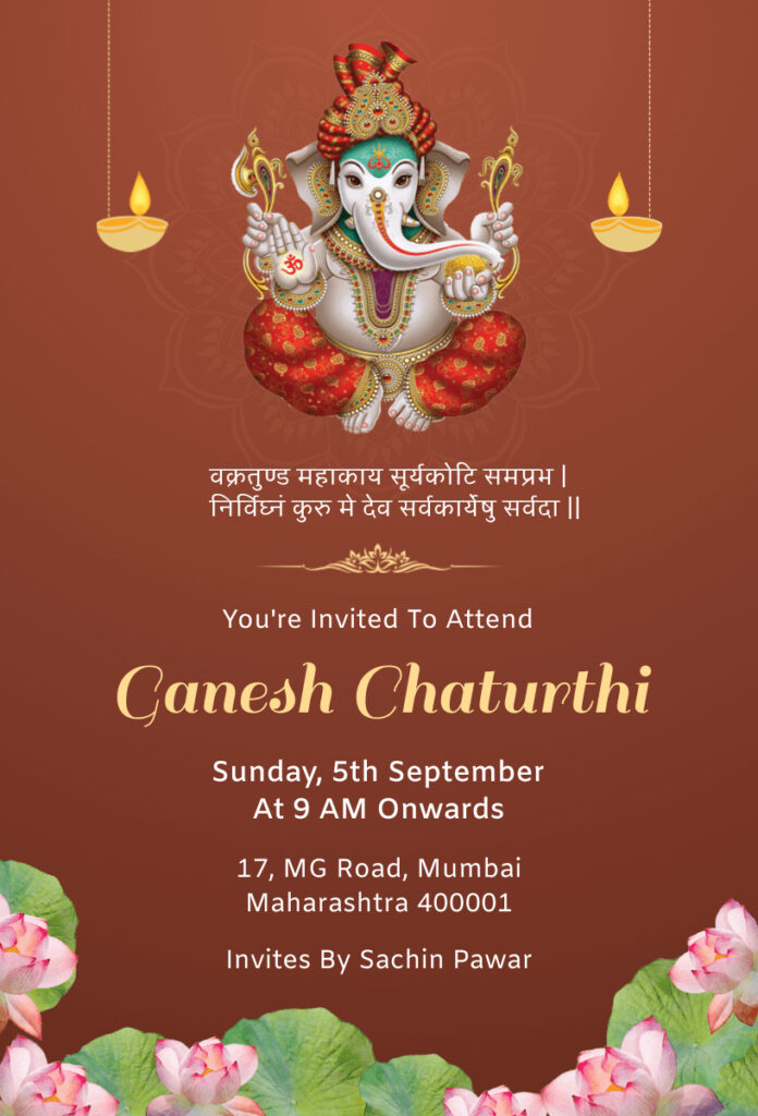 Ganesh Chaturthi Invitation Templates Design | Ideas & Tips