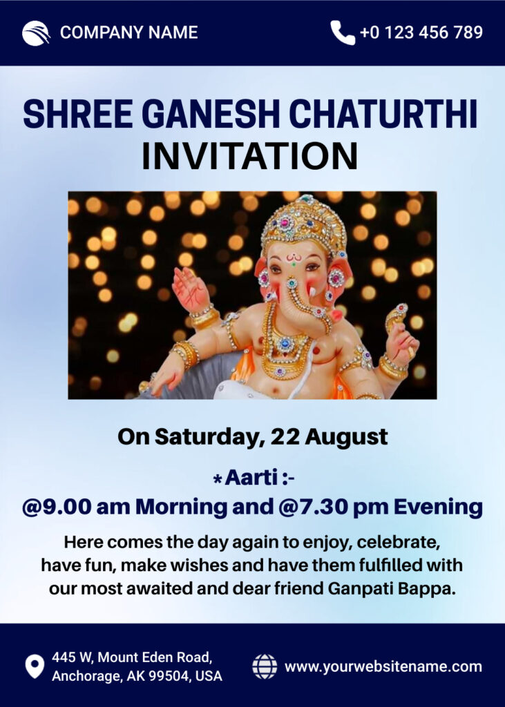Ganesh Chaturthi Invitation Templates Design | Ideas & Tips