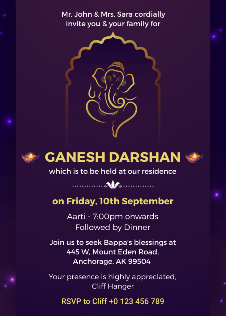 Ganesh Chaturthi Invitation Templates Design | Ideas & Tips