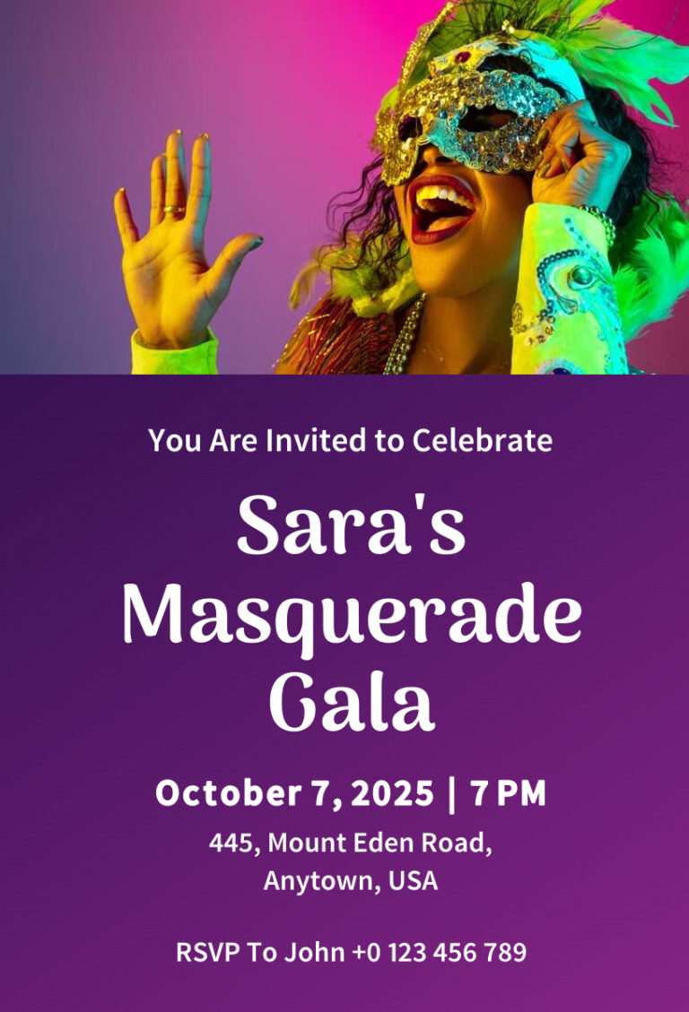 Masquerade Invitation Templates | Design | Ideas & Tips