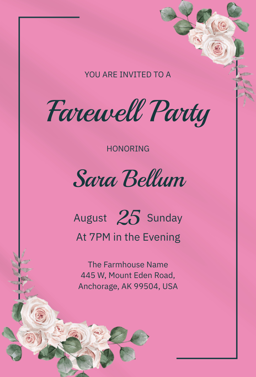 Good Bye Party Invitation Templates Design | Ideas & Tips