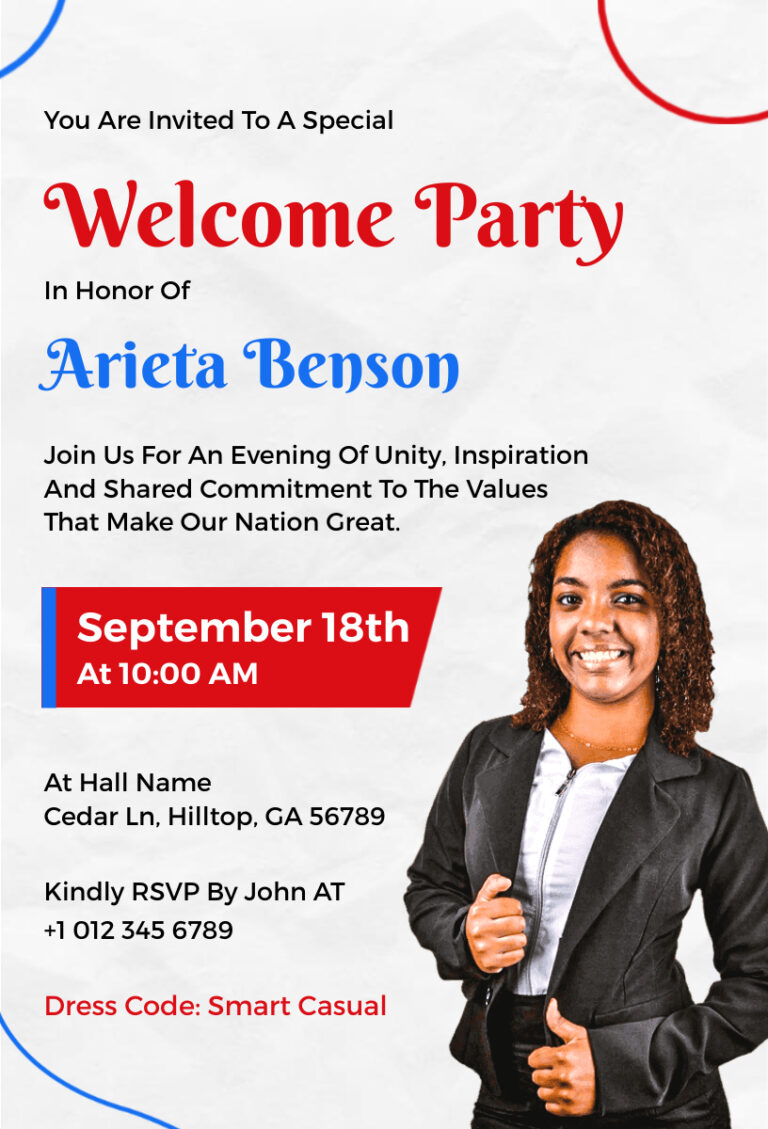 Welcome Party Invitation Templates Design | Ideas & Tips