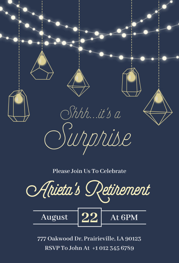 Create A Retirement Invitation Retirement Party Invitations (With