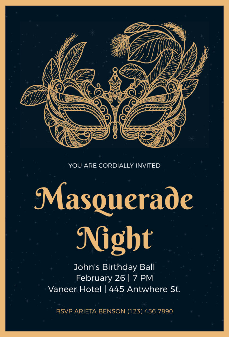 Masquerade Invitation Templates | Design | Ideas & Tips