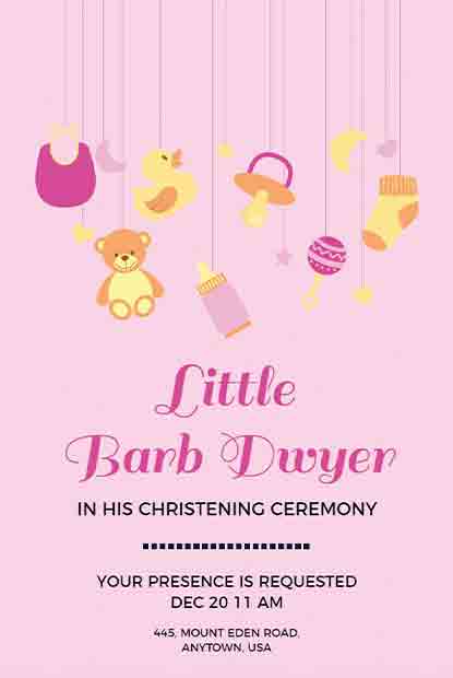 25+ Christening Invitation Templates | Editable & Cute Designs