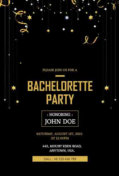 Bachelorette Party Invitation Templates - Free | Download