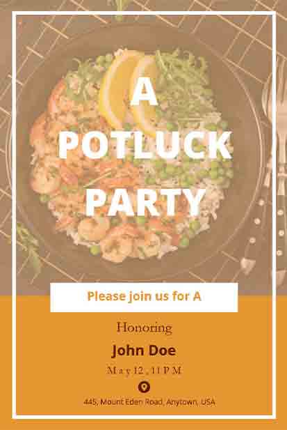 Brunch Potluck Invitation