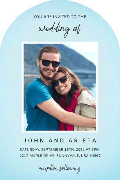 Blue Wedding Invitation Templates - Free | Edit | Download