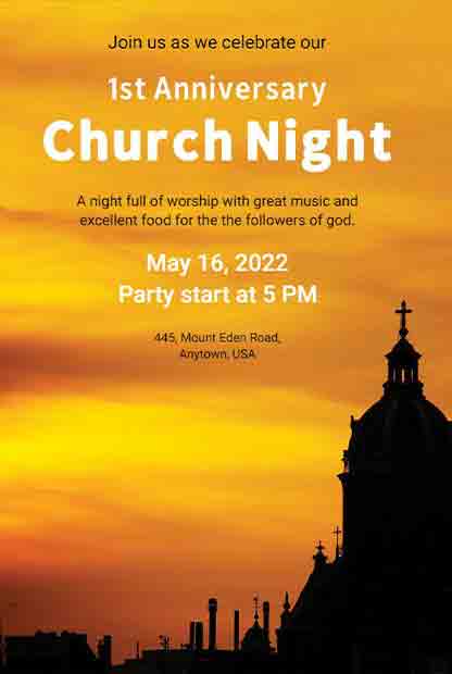 Church Invitation Templates - Free | Editable | Downloadable