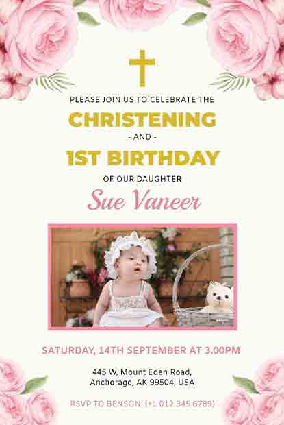 25+ Christening Invitation Templates | Editable & Cute Designs