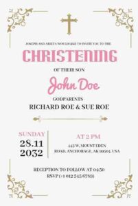 25+ Christening Invitation Templates | Editable & Cute Designs