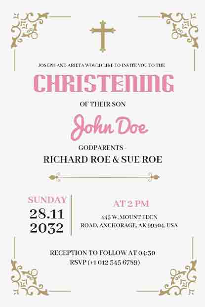 25+ Christening Invitation Templates | Editable & Cute Designs