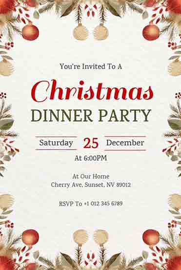 10+ White Christmas Invitation Templates 2025