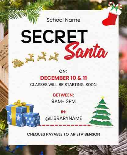 Secret Santa Invitation Templates - Free | Downloadable