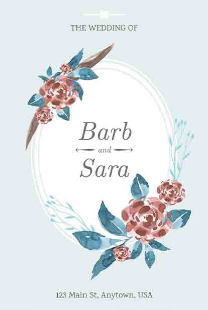 Floral Wedding Invitation Templates - Free | Edit | Download