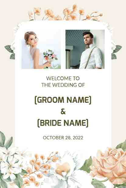 Floral Wedding Invitation Templates - Free | Edit | Download