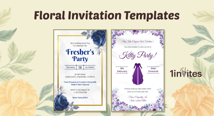 Floral Invitation Templates - Free | Customize | Download