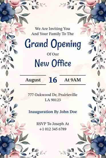 Floral Invitation Templates - Free | Customize | Download